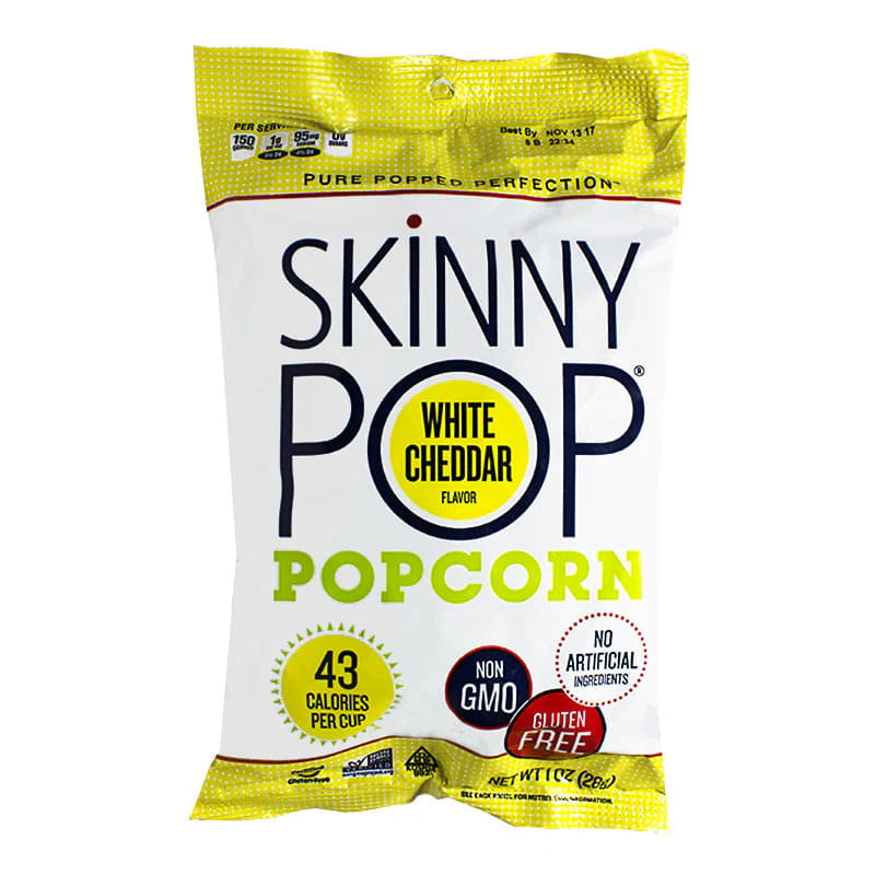 Skinny Pop White Cheddar Popcorn Healthy Vending Snack