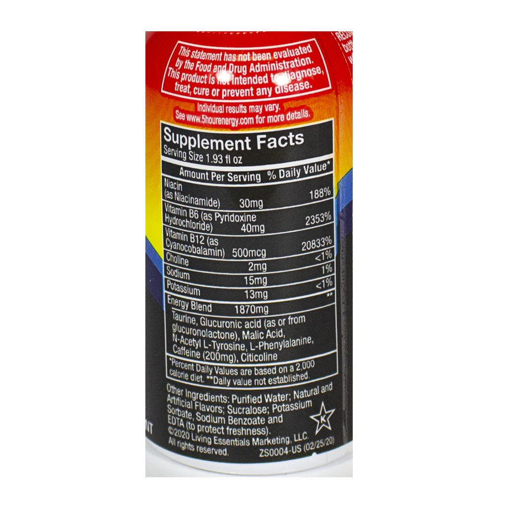 5-Hour Energy® Berry Flavor – Healthy Vending Energy Drink 12-Pack