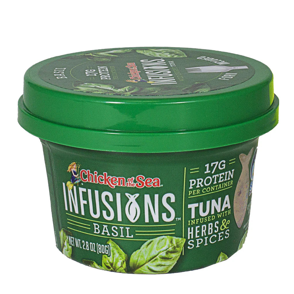 Chicken of the Sea Infusions Basil Tuna w/Fork - 2.8 oz. 6 Pack