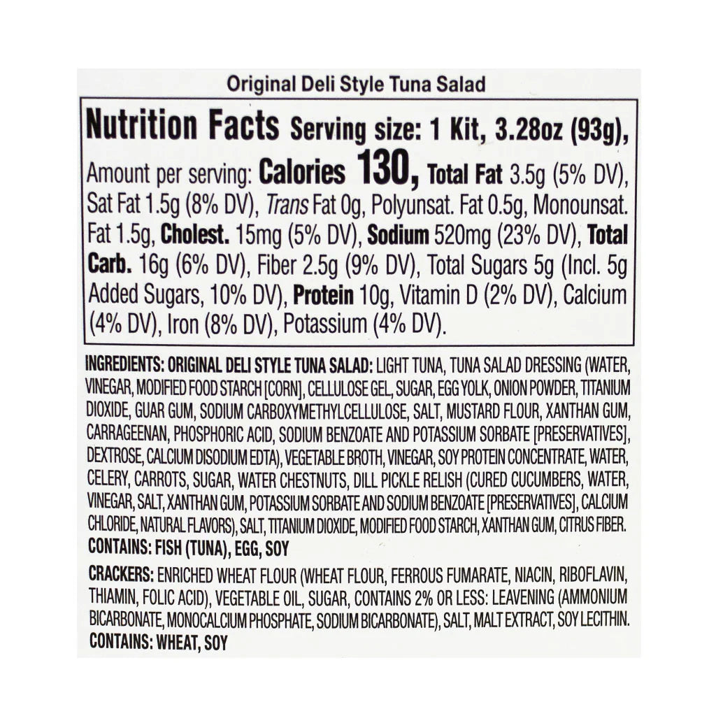 StarKist Tuna Deli Style Salad Kit Healthy Vending