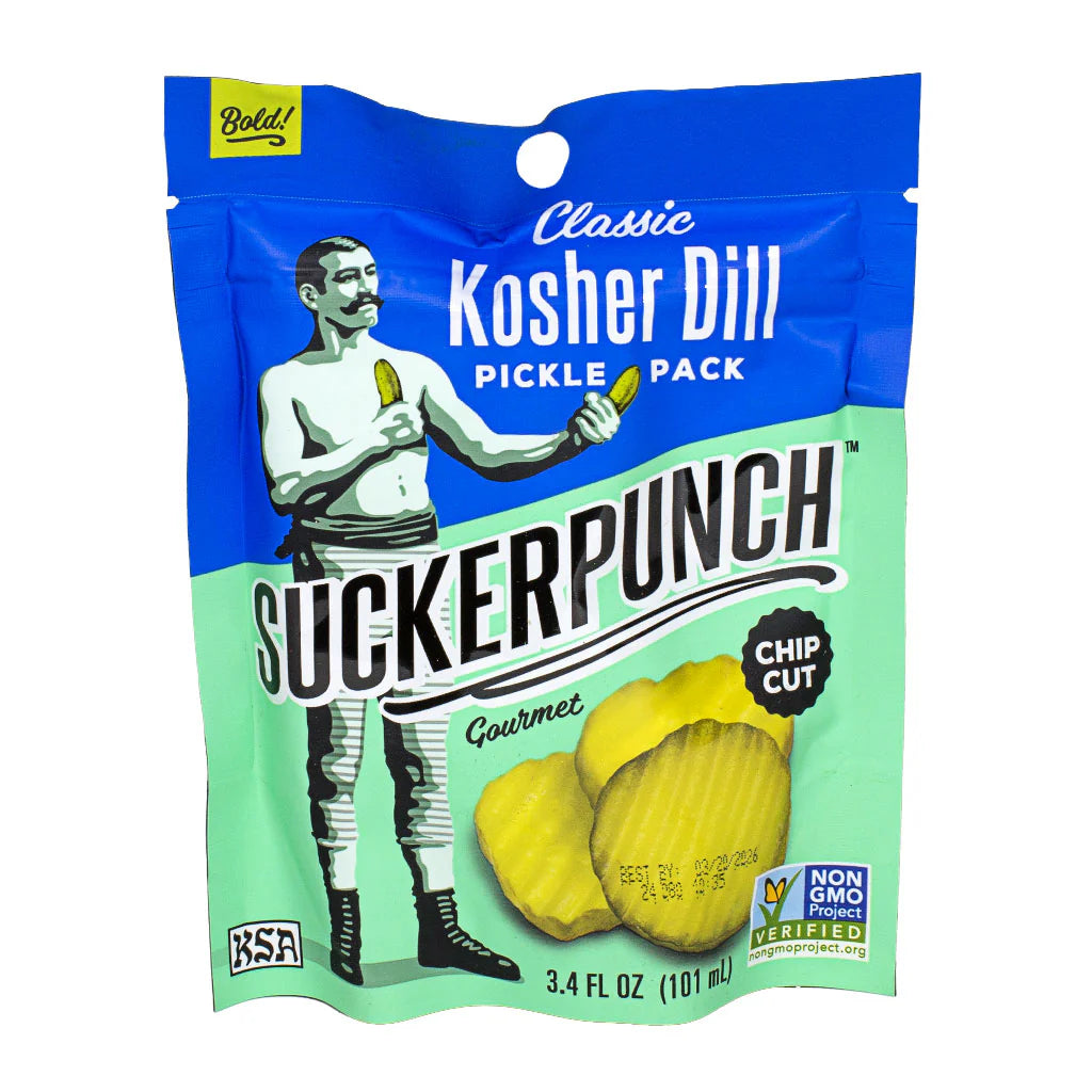 Suckerpunch Gourmet Dill Classic Pickle Chip Single Serve - 3.4 oz. 12